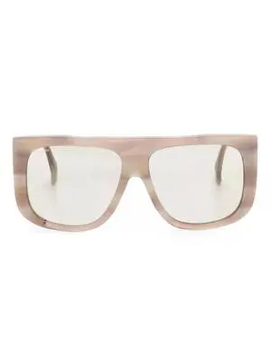 Max Mara Logo-print Square-frame Sunglasses