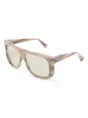 Max Mara Logo-print Square-frame Sunglasses