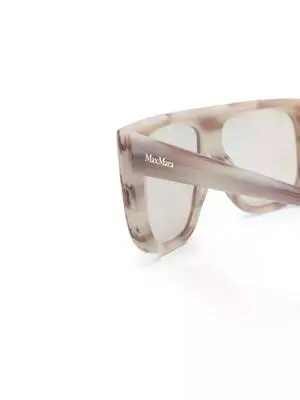 Max Mara Logo-print Square-frame Sunglasses