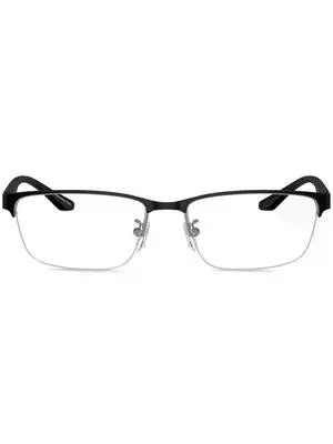 Emporio Armani Rectangle-frame Glasses - Black