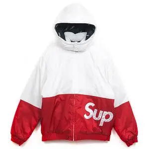 Supreme Sideline Logo Parka Jacket - White