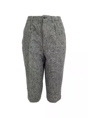 Comme Des Garçons 1990 Fleck Cropped Trousers - Grey