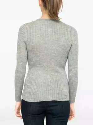 LA ROSE Ribbed-knit Cashmere Cardigan