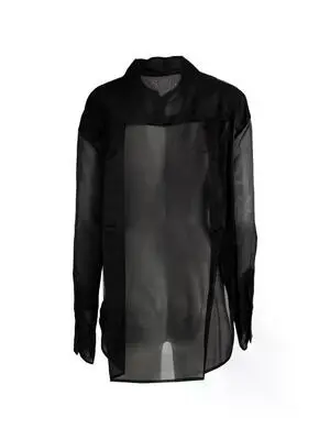THE FRANKIE SHOP Peri Sheer Button-down Shirt