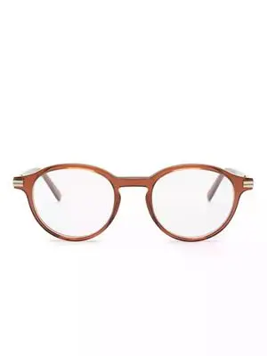 Zegna Transparent Round-frame Glasses