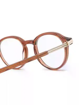 Zegna Transparent Round-frame Glasses