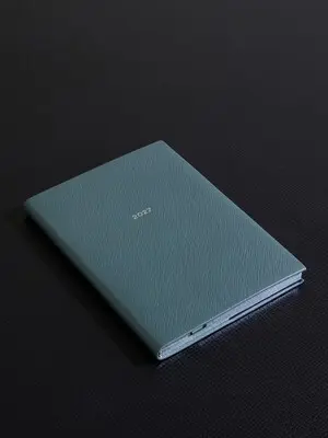 Smythson 2027 Soho Panama Cross-grain Leather Diary - Green