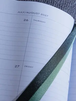 Smythson 2027 Soho Panama Cross-grain Leather Diary - Green