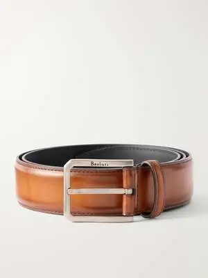 Berluti 3.5cm Venezia Leather Belt