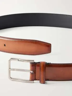 Berluti 3.5cm Venezia Leather Belt