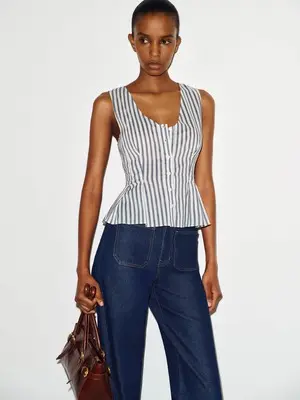 REFORMATION Ella-jane Top - Grey