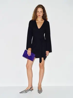 REFORMATION Hadley Knit Dress - Black