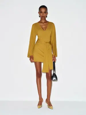 REFORMATION Hadley Knit Dress - Yellow