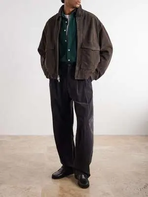 AGOLDE Slater Straight-leg Cotton-moleskin Trousers