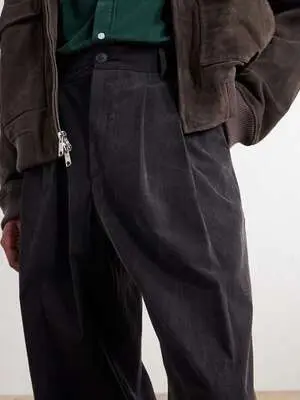 AGOLDE Slater Straight-leg Cotton-moleskin Trousers