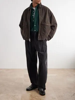 AGOLDE Slater Straight-leg Cotton-moleskin Trousers