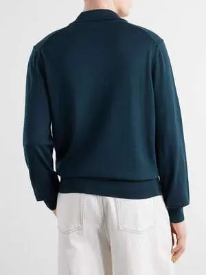 AMI Paris Merino Wool Polo Shirt