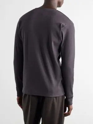 LEMAIRE Ribbed Cotton Henley T-shirt - Black