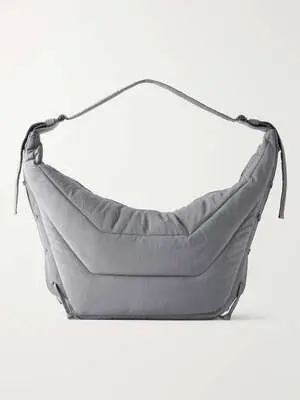 LEMAIRE Soft Game Large Quilted Nylon-canvas Messenger Bag - Gray