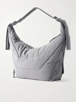 LEMAIRE Soft Game Large Quilted Nylon-canvas Messenger Bag - Gray