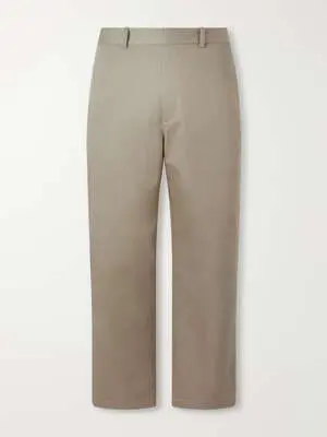 THE ROW Tempero Straight-leg Cotton-blend Drill Trousers