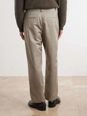THE ROW Tempero Straight-leg Cotton-blend Drill Trousers