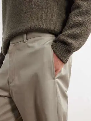 THE ROW Tempero Straight-leg Cotton-blend Drill Trousers