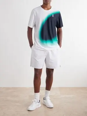 On Court-t Swing Printed Dry-tec™ Shell Tennis Shirt - White