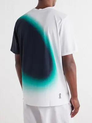 On Court-t Swing Printed Dry-tec™ Shell Tennis Shirt - White