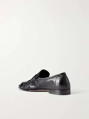 THE ROW Gathered Leather Loafers