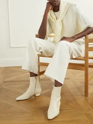 AeydĒ Lila Leather Ankle Boots - Neutrals
