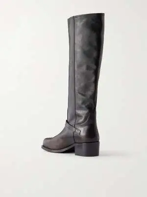 Staud Brooklyn Leather Knee Boots - Brown