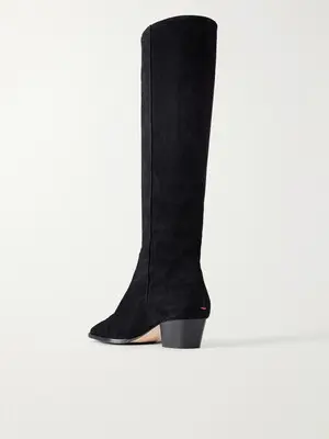 AeydĒ Medea 40 Suede Knee Boots - Black