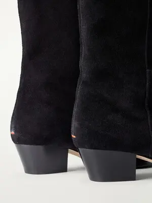 AeydĒ Medea 40 Suede Knee Boots - Black