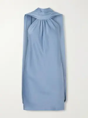 Simkhai Toni Satin Mini Dress - Blue