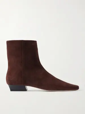 Staud Suede Ankle Boots - Brown