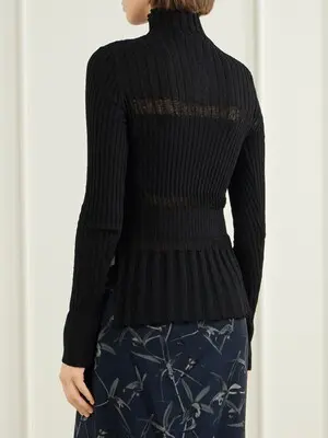 Proenza Schouler Rosario Wool-blend Turtleneck Top - Black