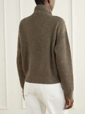 Le Kasha Verbier Ribbed Cashmere Turtleneck Sweater