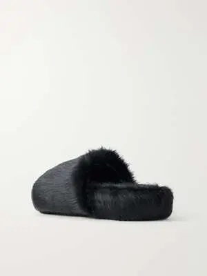 Rick Owens Chancla Calf Hair Slides