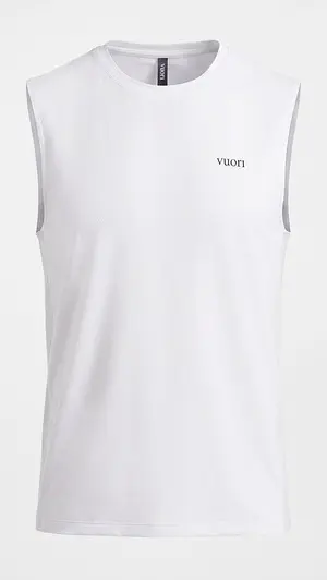 Vuori Sleeveless Viewpoint Muscle Tank 2.0 - White/breeze