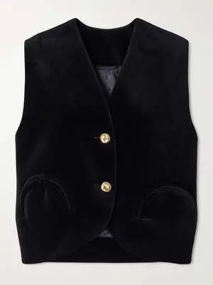BLAZÉ MILANO Gliss Cotton-velvet Vest