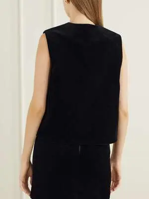 BLAZÉ MILANO Gliss Cotton-velvet Vest