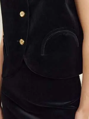 BLAZÉ MILANO Gliss Cotton-velvet Vest