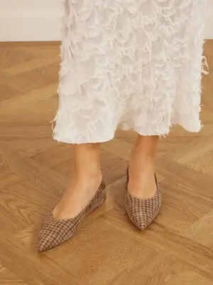 Gabriela Hearst Fleur Printed Suede Flats