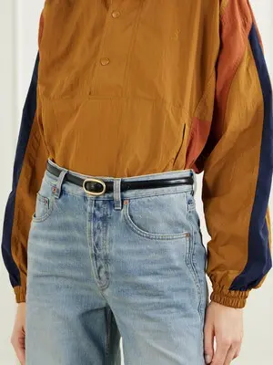 Saint Laurent Skinny Belt - Brown
