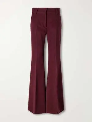 Gabriela Hearst Rhein Cashmere And Wool-blend Flared Pants