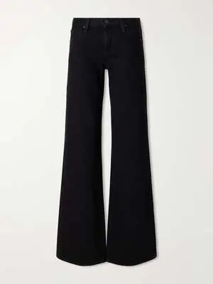 FRAME The Gray Low-rise Wide-leg Jeans