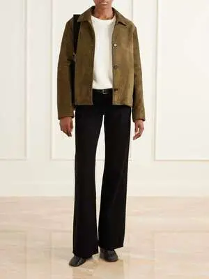 FRAME The Gray Low-rise Wide-leg Jeans