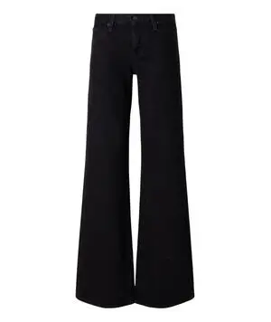 FRAME The Gray Low-rise Wide-leg Jeans Black