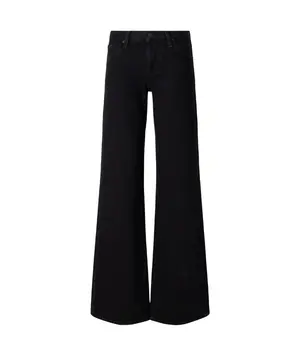 FRAME Low-rise Wide-leg Jeans - Black